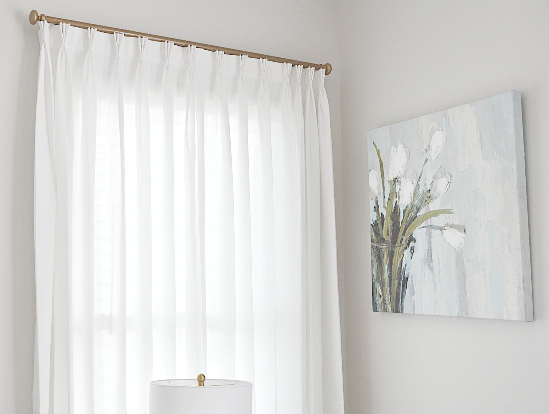 Pleated Panels – Curtain Rod Connection