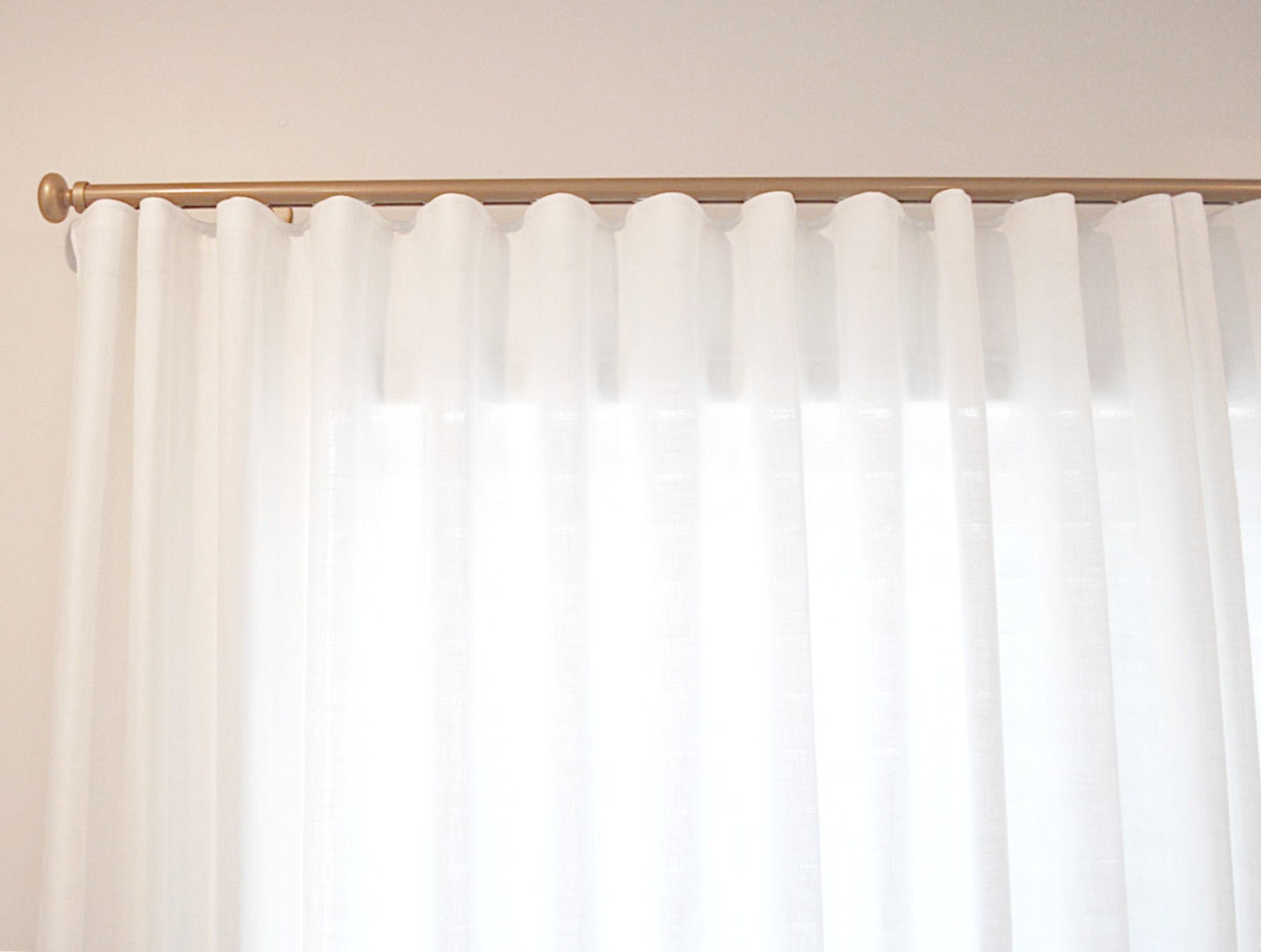 Faux Linen Wavefold Curtain Panel – Curtain Rod Connection