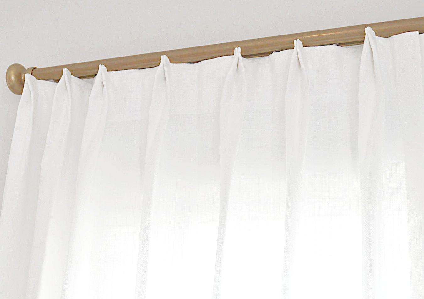 Sheer Linen Euro Pleat Curtain Panel – Curtain Rod Connection