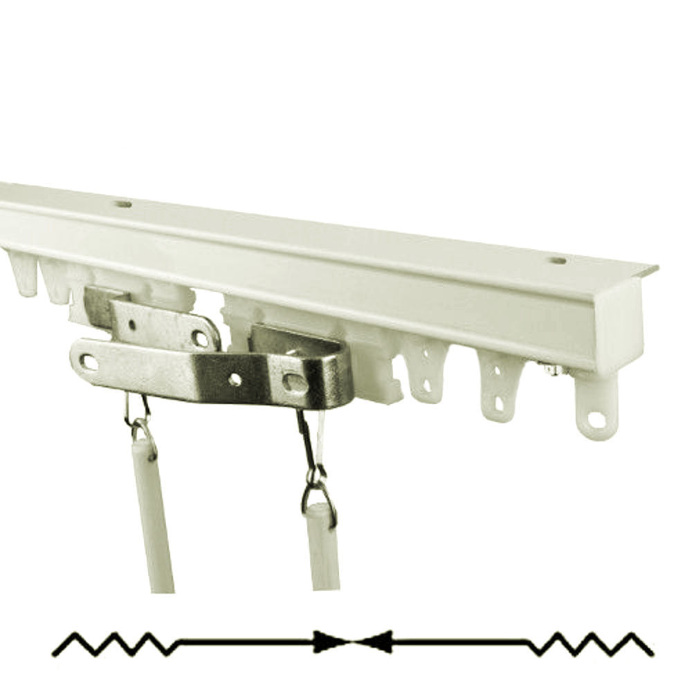 Baton draw wall or ceiling mount curtain track set – Curtain Rod Connection