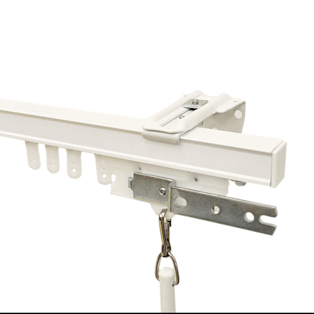 Baton draw wall or ceiling mount curtain track set – Curtain Rod Connection