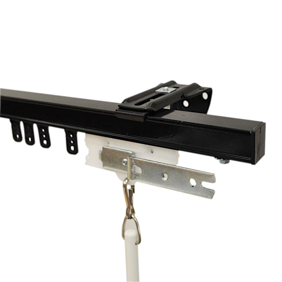 Baton draw wall or ceiling mount curtain track set – Curtain Rod Connection